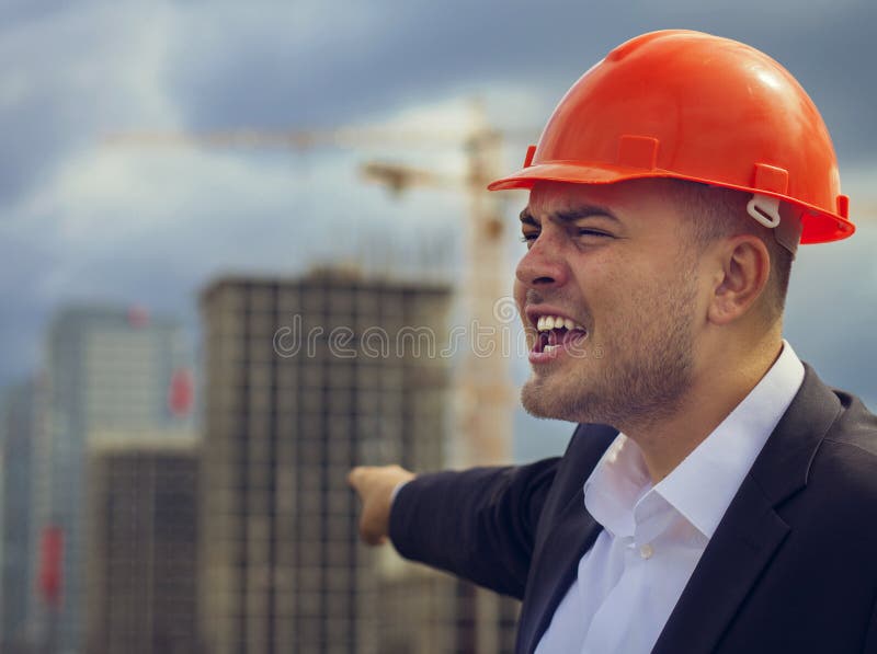 Engineer at Construction Site Stock Image - Image of engineering ...