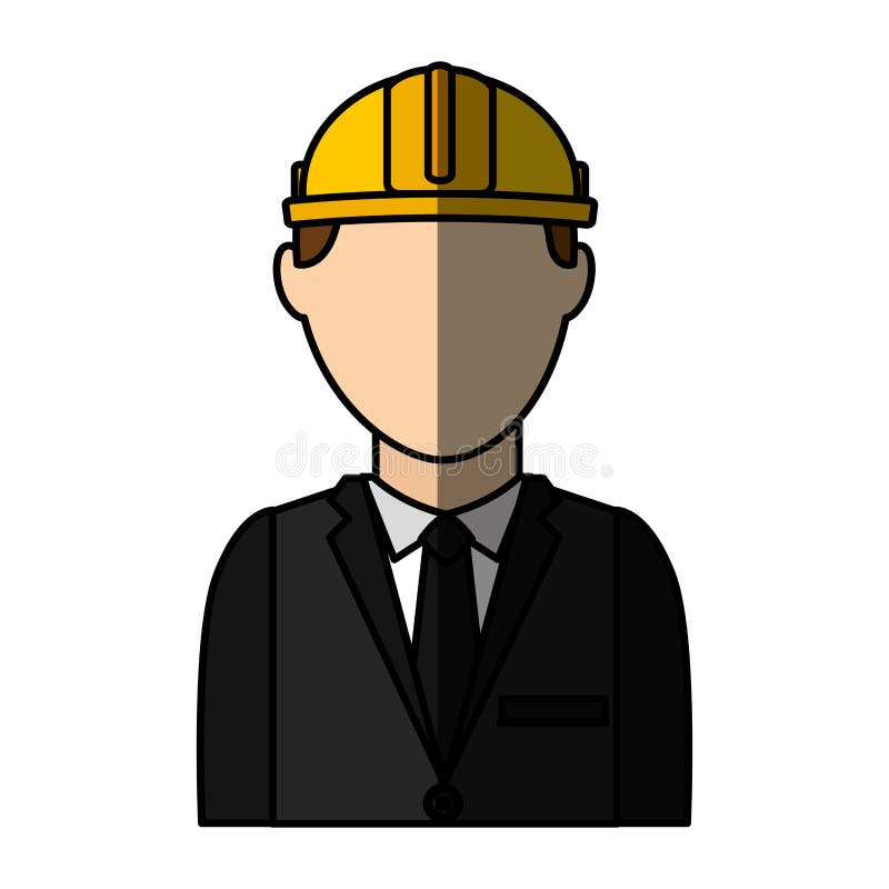 Engineer Construction Worker Avatar Stock Vector - Illustration of ...