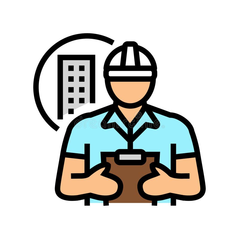 Engineer Construction Architect Icons Set Vector Stock Illustration - Illustration of people ...