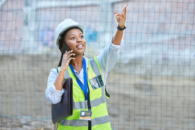 Engineer, Construction Worker or Maintenance and Development Woman on a ...