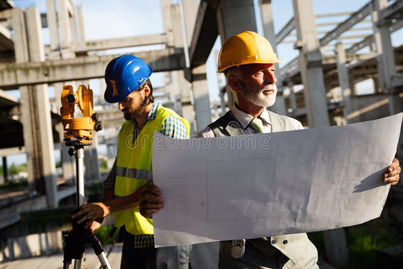 Engineer, Contractor, Architect Teamwork. Construction People Talking ...