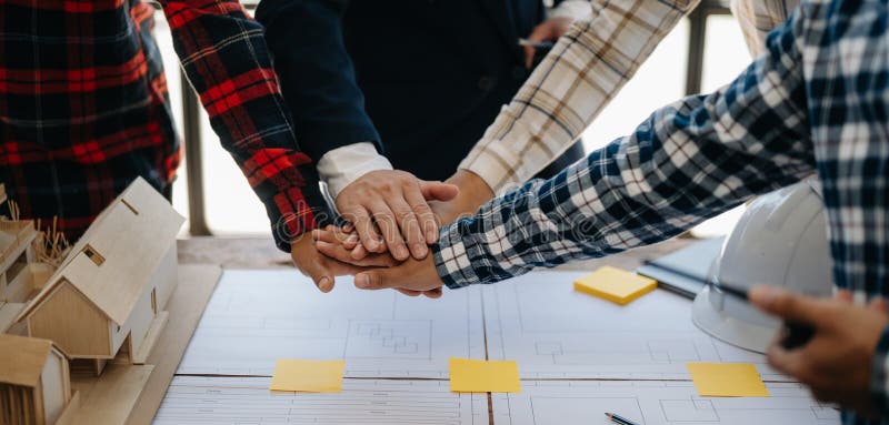 Engineer and Contractor Join Hands after Signing Contract,they are ...