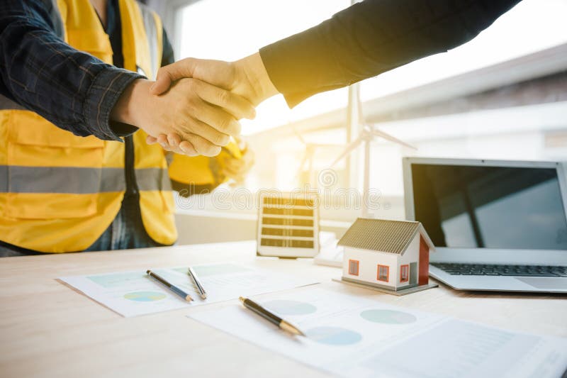 Engineer and Contractor Planning To Install Solar Panel on Building ...