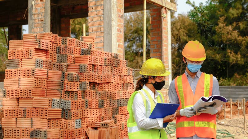 Engineer Contractor Team Meeting Work Safety Plan Industry Project and ...