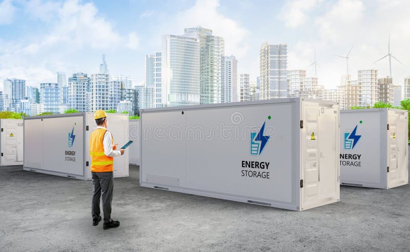 Engineer Control Energy Storage System or Battery Container Unit Stock ...