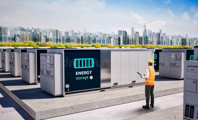 Engineer Control Energy Storage System or Battery Container Unit Stock ...