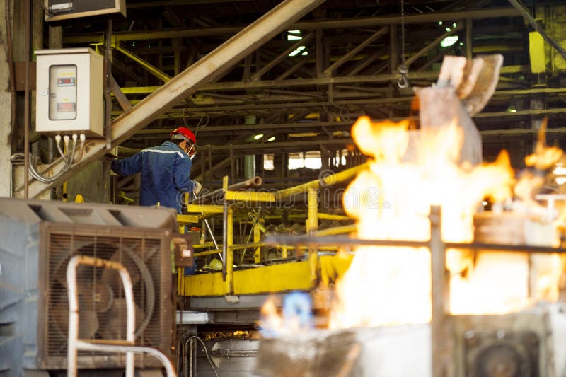 Engineer Control of Machine in Factory. Editorial Stock Photo - Image ...