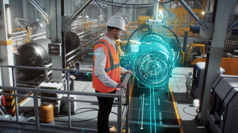 Engineer Controls the Technical Process Stock Image - Image of ...