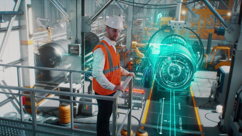 Engineer Controls the Technical Process Stock Footage - Video of ...