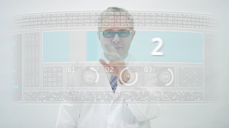 Engineer Counts To 2 on a Modern Computer Screen Stock Photo - Image of ...