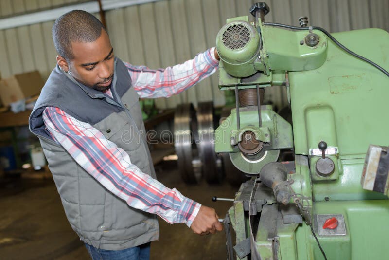 Engineer Cutting Metal Wire with Circular Saw Machine Stock Image ...
