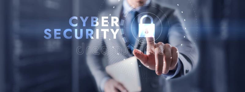 It Engineer in Data Center Cyber Security Concept. Stock Illustration ...