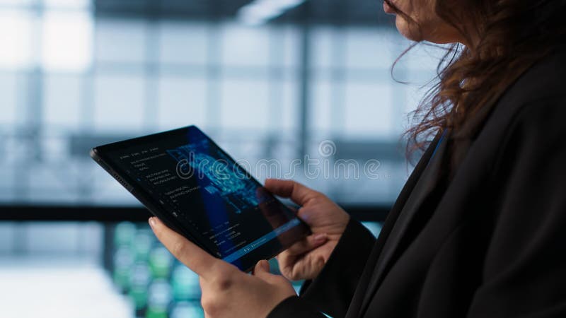 Engineer Data Center Tablet Integrating Ai Driven Automation Tools Stock Photos - Free & Royalty ...