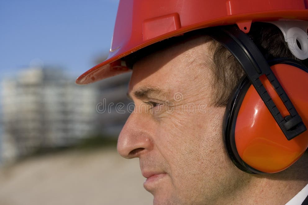 Engineer deep in thought stock photo. Image of vest, practice - 2894812