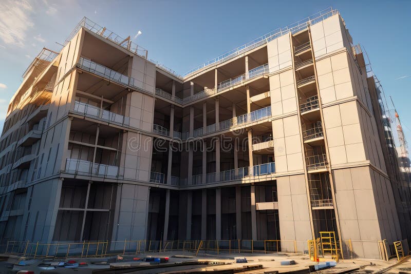 Engineer Deer in a Work Helmet on a Construction Construction of a ...