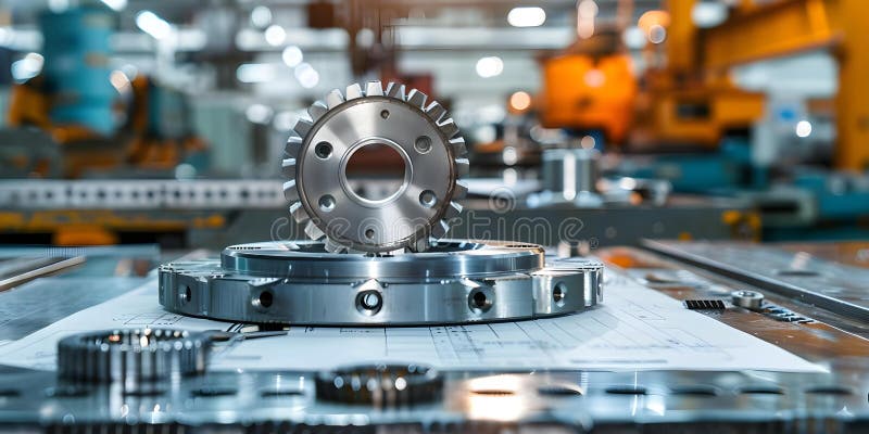 Engineer Designing Mechanical Parts in a Manufacturing Factory Using ...