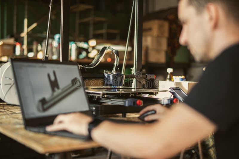 Engineer Designs a Futuristic Device in a Digital Workspace with ...