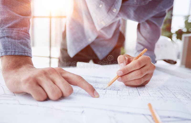 Engineer Designs Works According To Drawings and Collaborates Stock ...