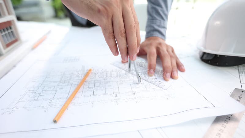 Architect Engineer Contractor Design Working Drawing Sketch Plan ...