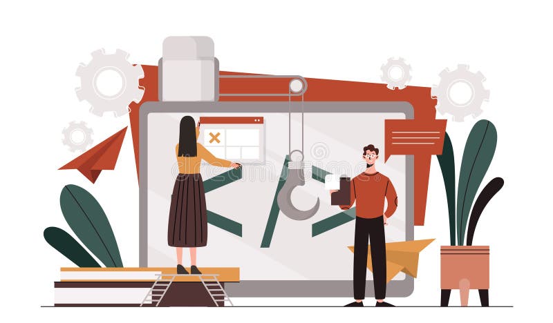 Engineer and Developer Vector Stock Vector - Illustration of software ...