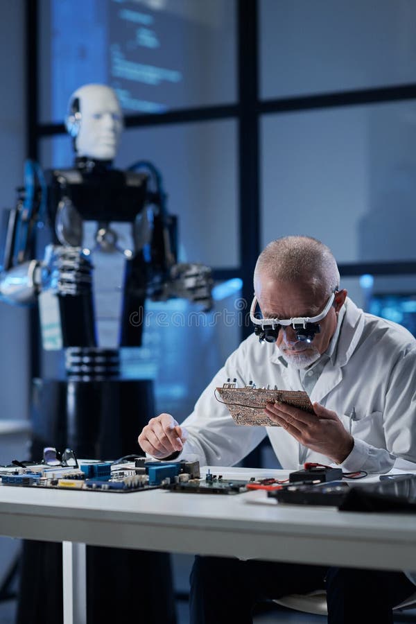 Engineer Developing Computer System in the Lab Stock Image - Image of ...