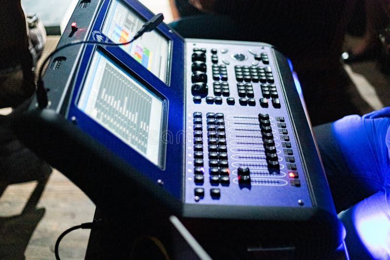 A Engineer Digital Light Controller Stock Image - Image of system ...