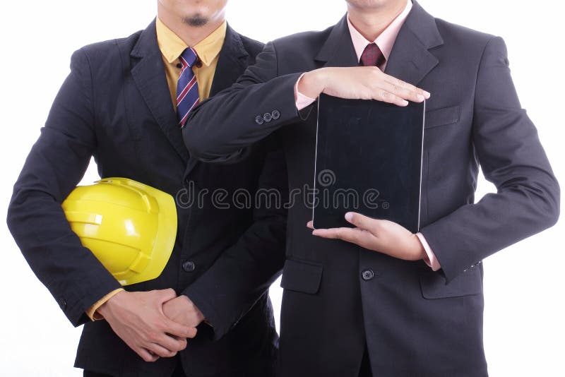 Engineer Discuss and Present His Job for Prepare Stock Photo - Image of ...