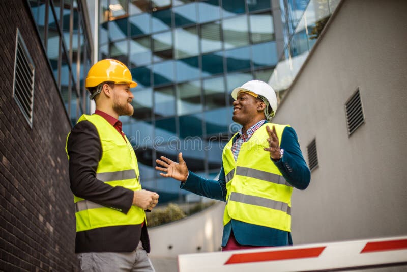 Conversation of Two Engineers Stock Photo - Image of engineer ...