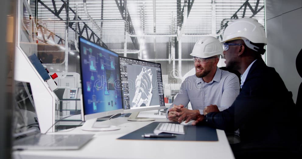 Engineer Doing 3D CAD Model Design on Computer Stock Photo - Image of ...