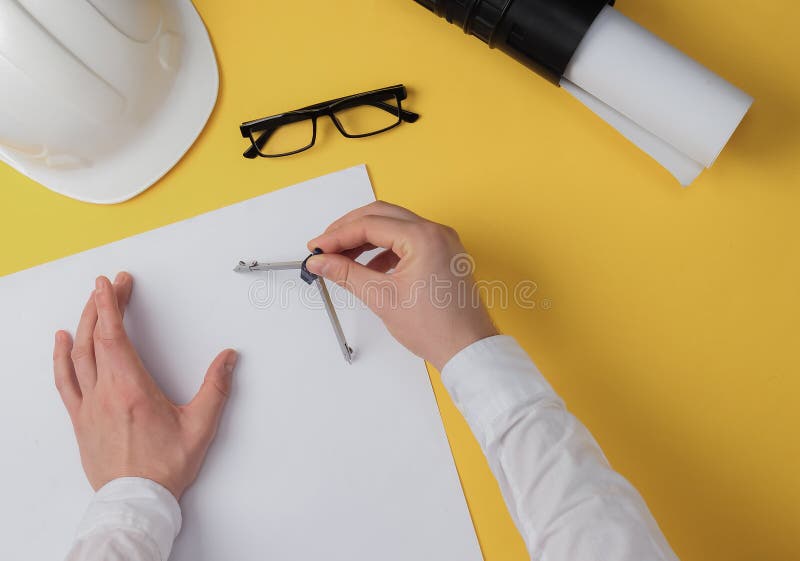Work stock photo. Image of concept, drawing, ruler, architectural ...