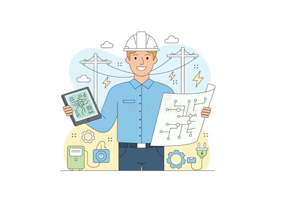 Drawing Electrical Engineer Stock Illustrations – 1,851 Drawing ...