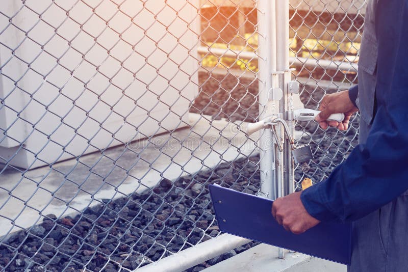 Engineer or Electrician Working on Checking and Maintenance Equipment ...