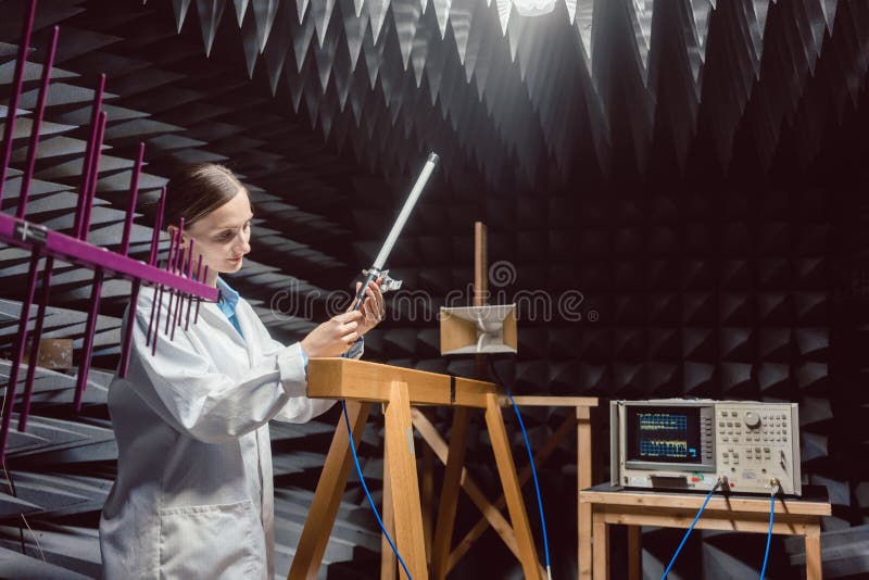 Engineer in Electronics Lab Performing Rf Compliance Test Stock Image ...