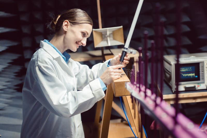 Engineer in Electronics Lab Performing Rf Compliance Test Stock Photo ...