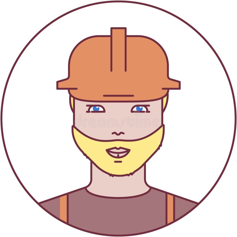 Engineer Employee Man Avatar Icon Flat Vector Stock Vector ...