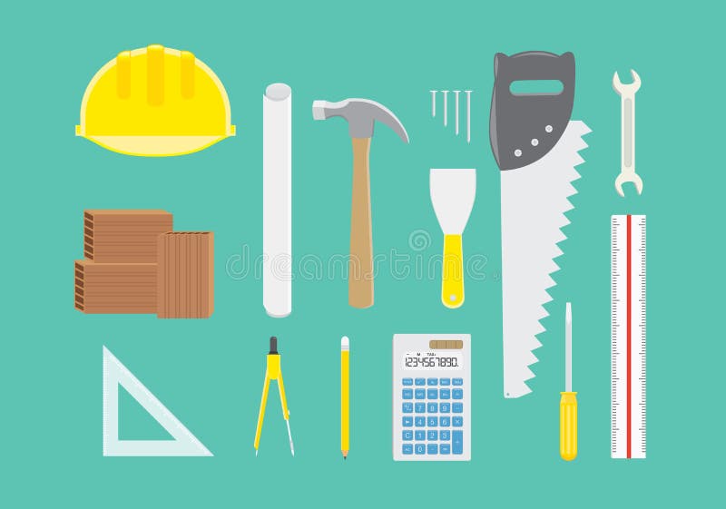 Engineer Equipment Collection Stock Vector - Illustration of element ...