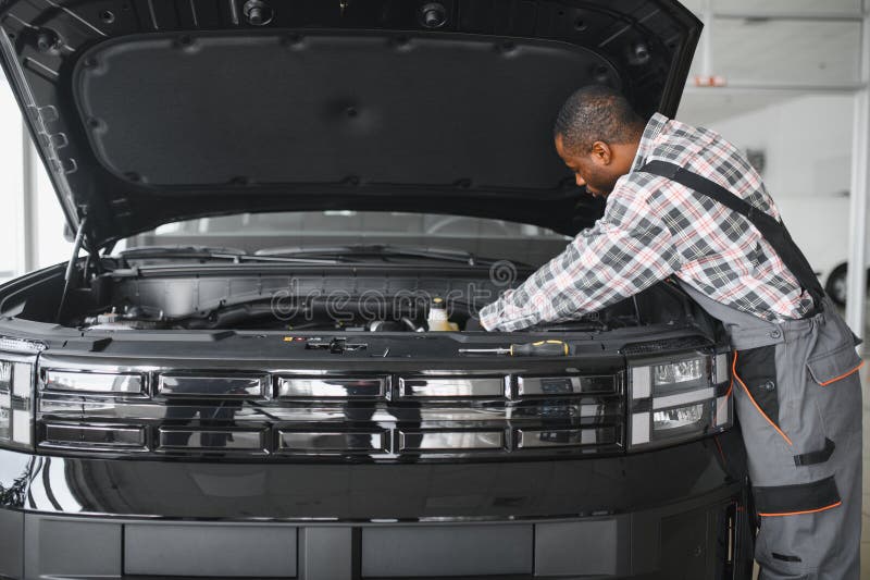 Engineer Expertly Examines Car Motor Using Advanced Mechanical Tools ...
