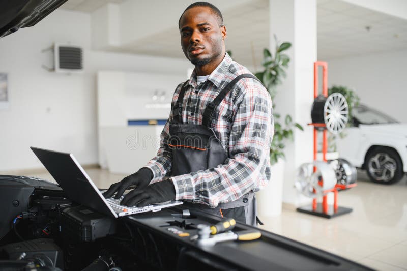 Engineer Expertly Examines Car Motor Using Advanced Mechanical Tools ...
