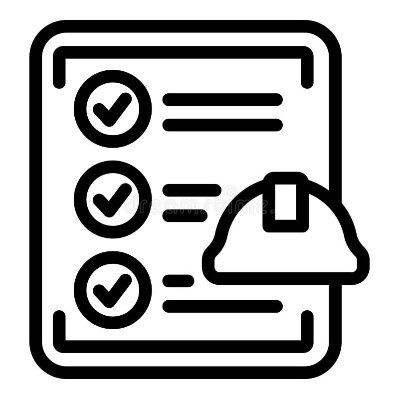 Engineer Factory To Do List Icon Outline Vector. Work Machine Stock ...