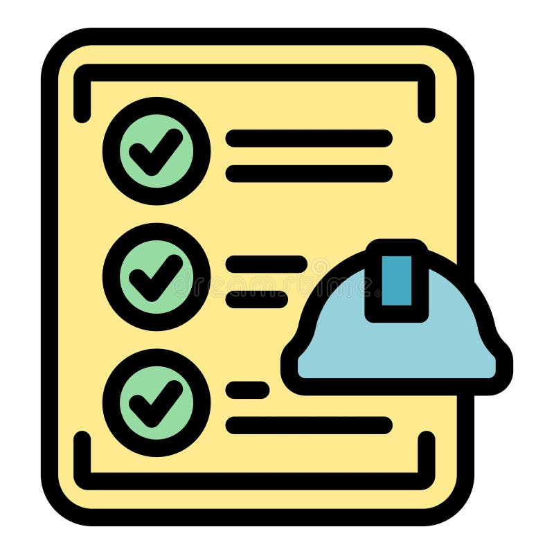 Engineer Factory To Do List Icon Vector Flat Stock Illustration ...