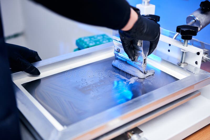 Engineer Factory Worker Electronics Works with a Chip Board. Microchip ...