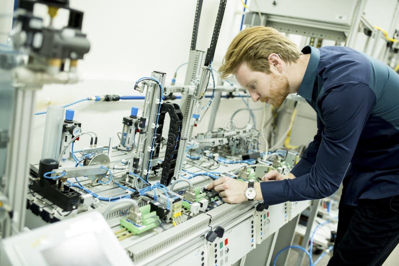 Engineer in the factory stock image. Image of technology - 53113793