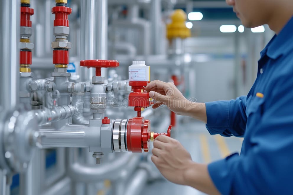 Engineer Fine-tuning Control Valves in a Modern Industrial Facility ...