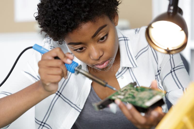 Engineer Fixing Broken Computer Hard Drive Stock Photo - Image of ...