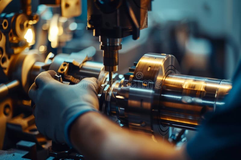 Engineer Fixing a Machine in Factory. Generative AI Stock Image - Image ...