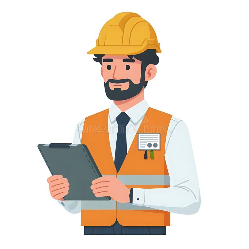 Engineer, Flat Style Illustration Stock Illustration - Illustration of ...