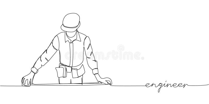 Drawing Engineer One Line Stock Illustrations – 1,121 Drawing Engineer ...