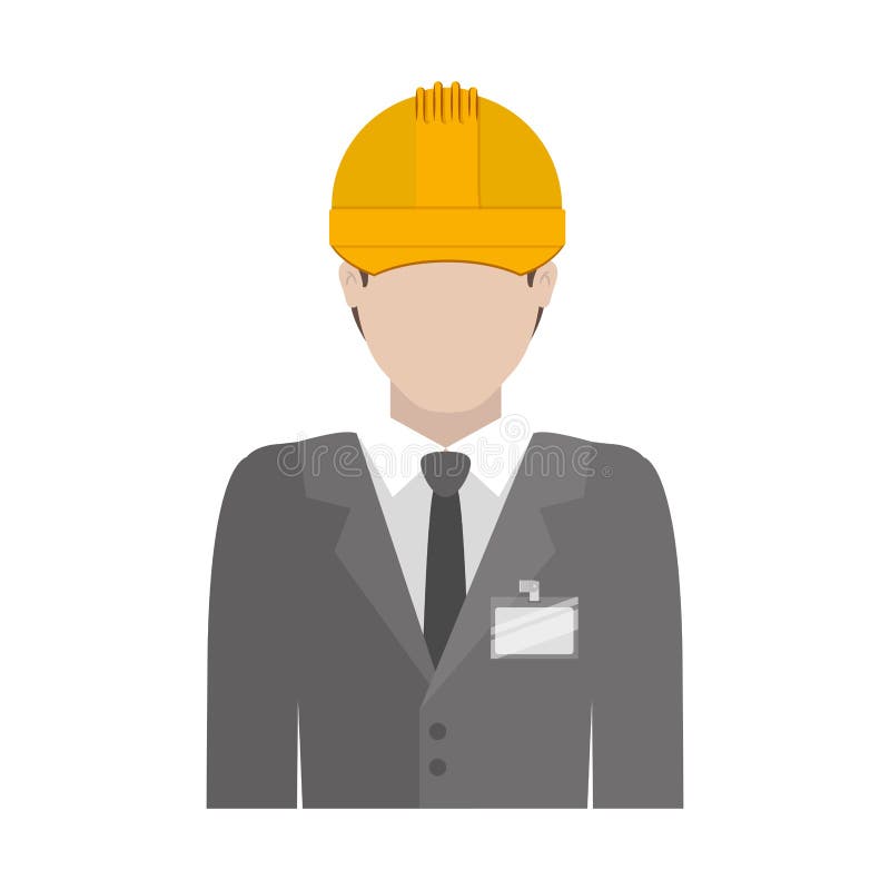 Engineer with Formal Suit and Helmet Stock Vector - Illustration of ...