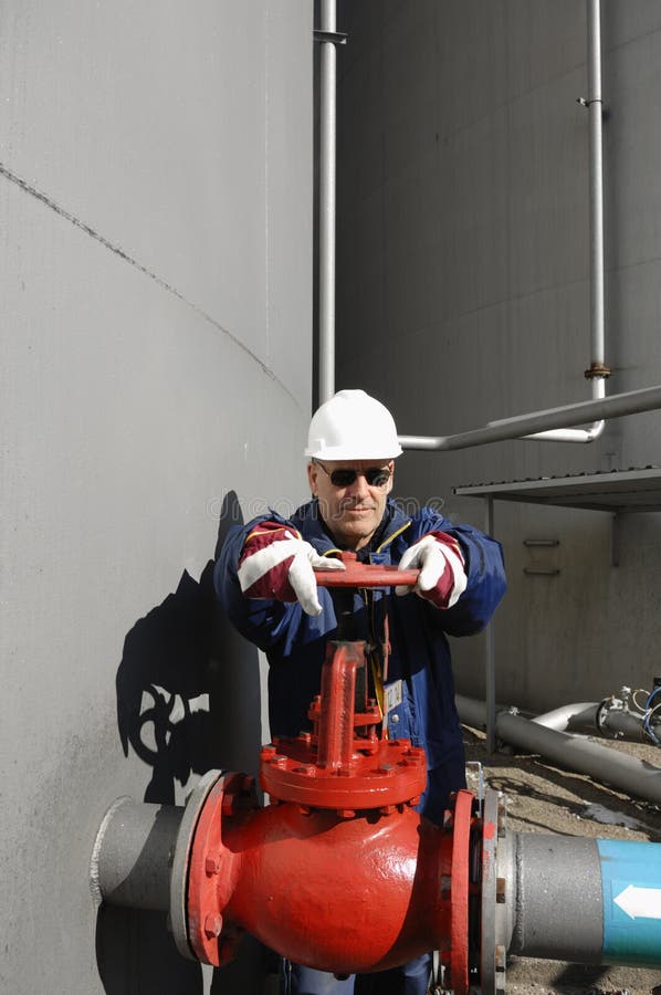 Engineer and Fuel Tank Storage Stock Photo - Image of power, ubstance ...