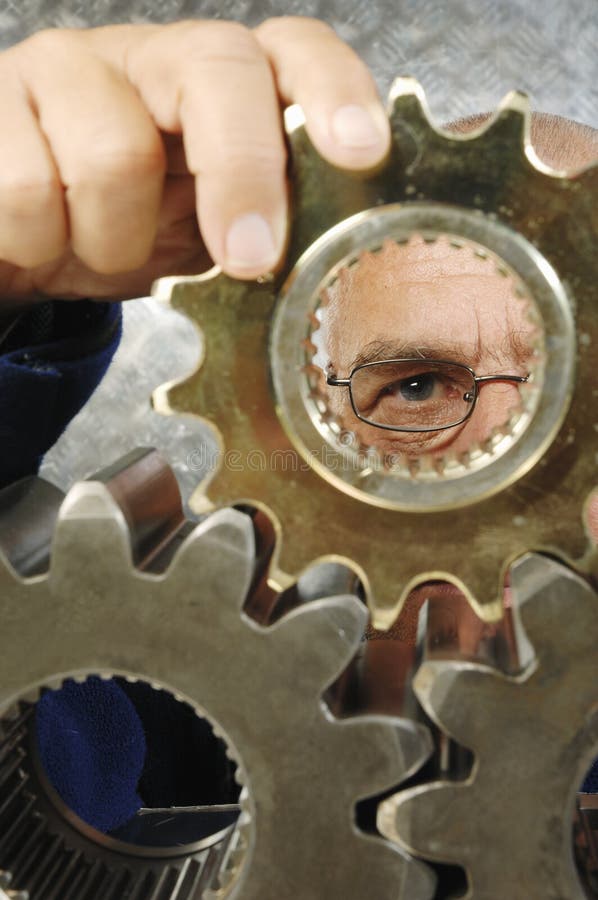 Engineer and gears stock image. Image of metal, apparatus - 3304517